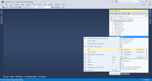 Asp Core 1 0 Mvc Application Exploring Core Crud
