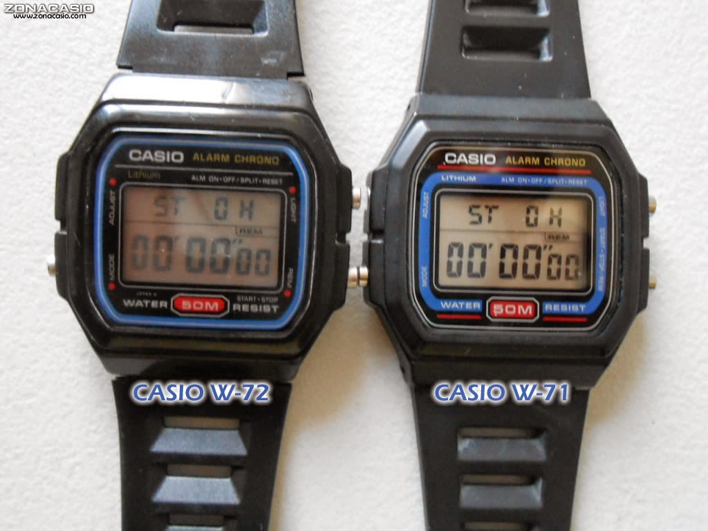 Zona Casio: Prueba: W-71 vs W-72, los "gemelos" de Casio