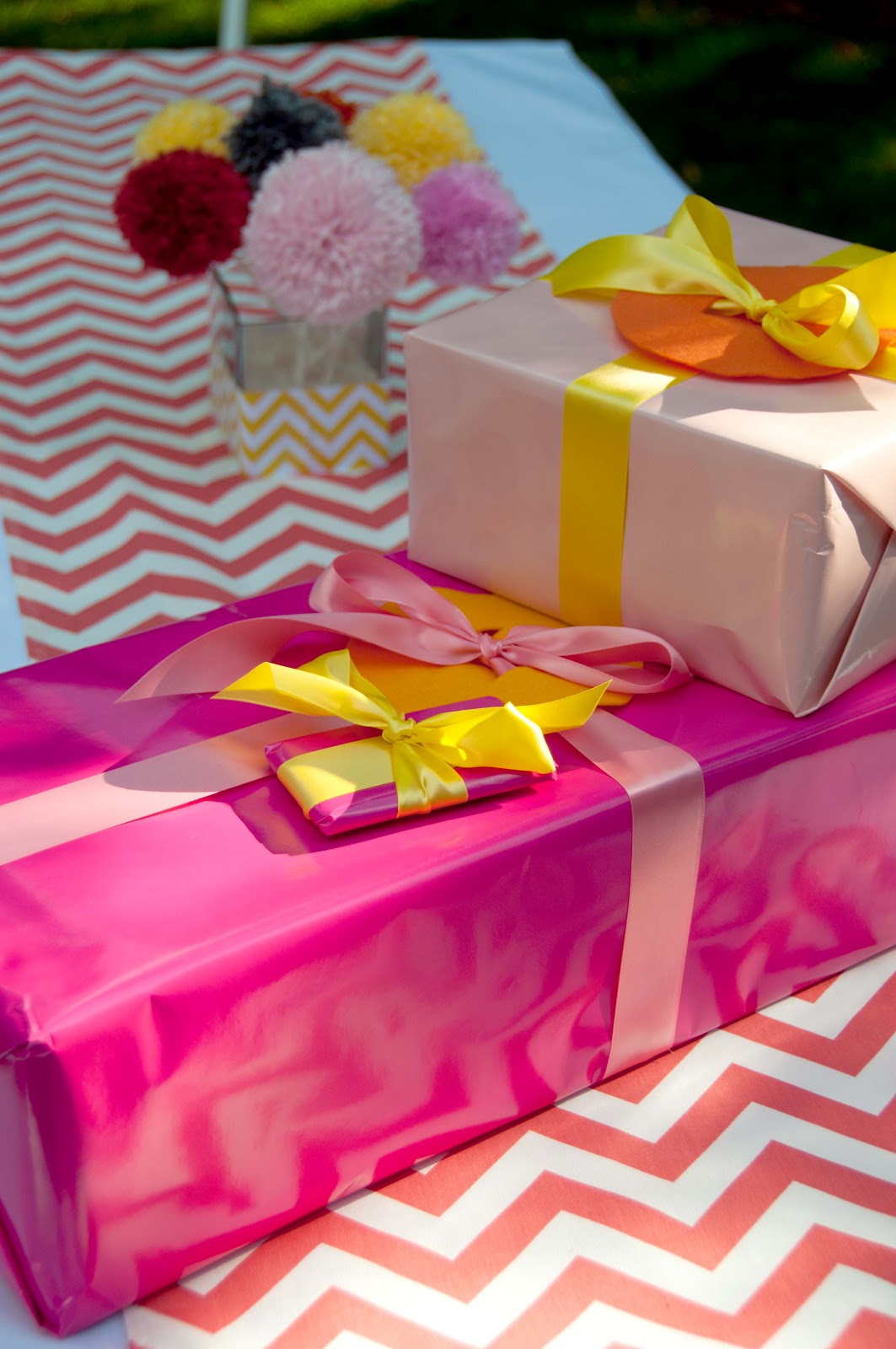 Aesthetic Nest: Party: Coral Chevron Dot Birthday for Tess