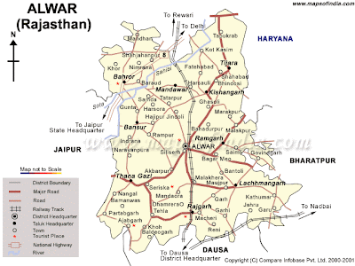 Top Tourist Place India : Map Of Rajasthan