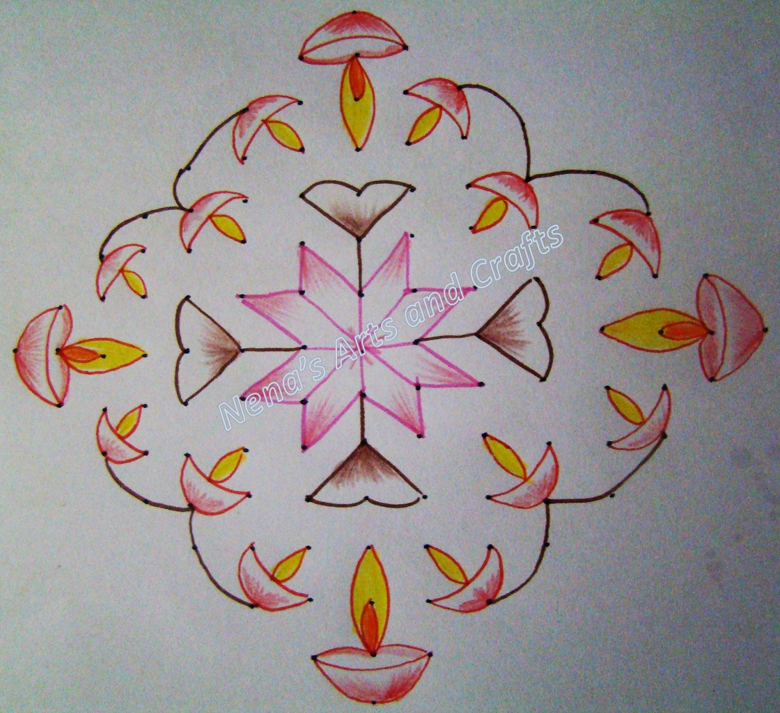 Nena's Arts and Crafts: Karthigai Deepam kolam