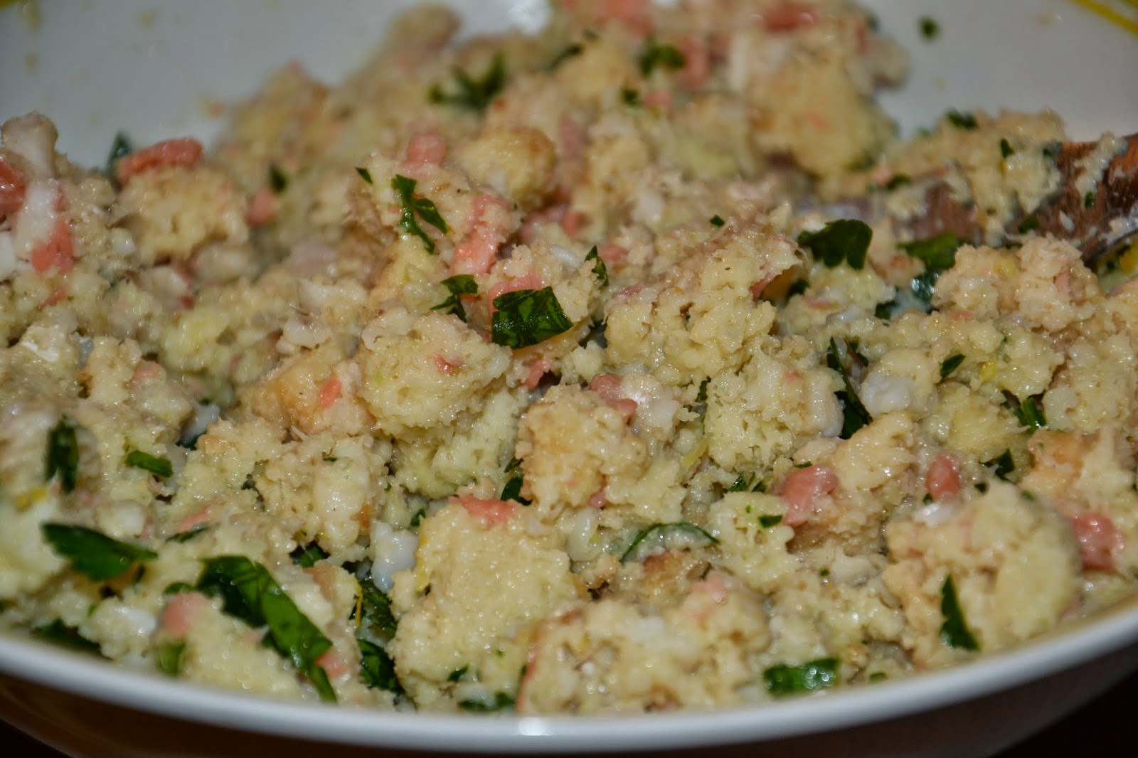 121 gradi: Canederli di pescato locale in brodo di pesce allo zafferano