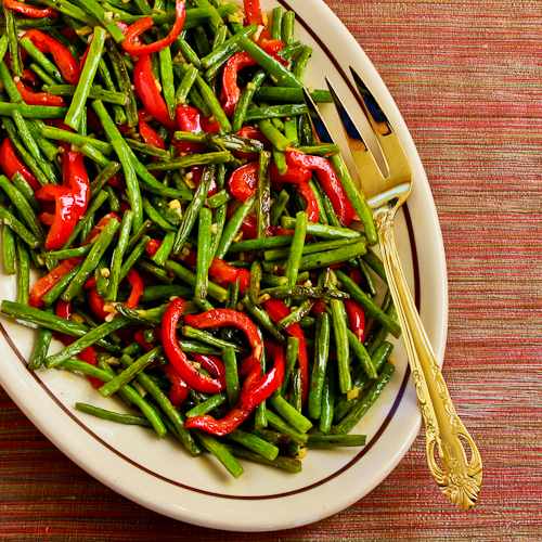 The Writing Corner: Garlic and Ginger Roasted String Beans and Red ...