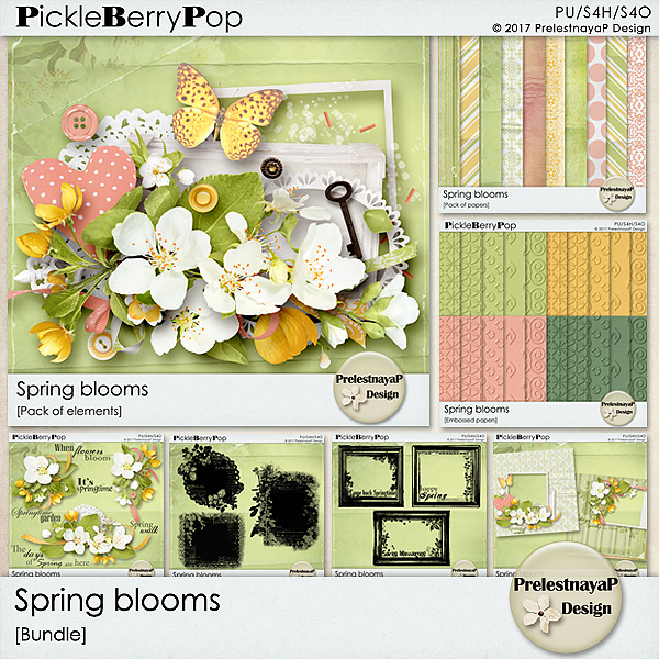 New Freebie - 2 Spring blooms clusters by PrelestnayaP Design | PiCKLEBERRYPOP FORUMS