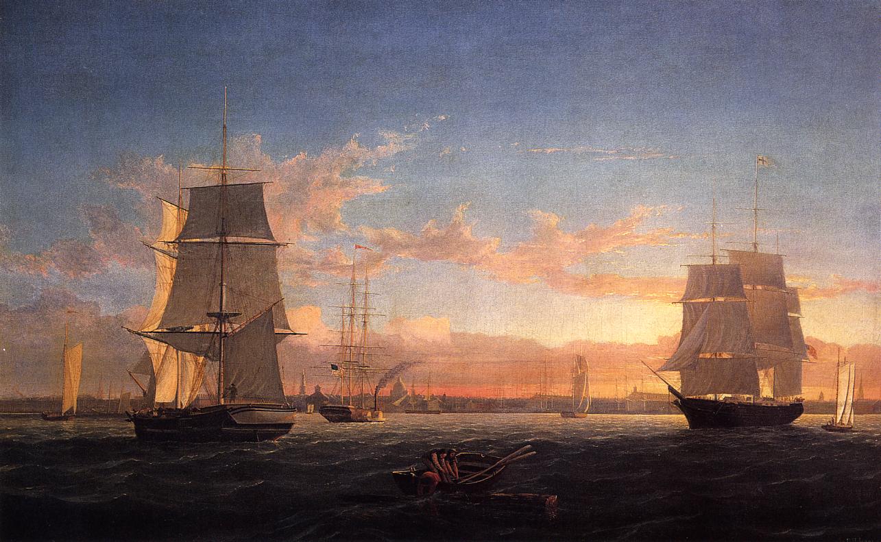 Viático de Vagamundo: Boston harbor by Fitz Lane