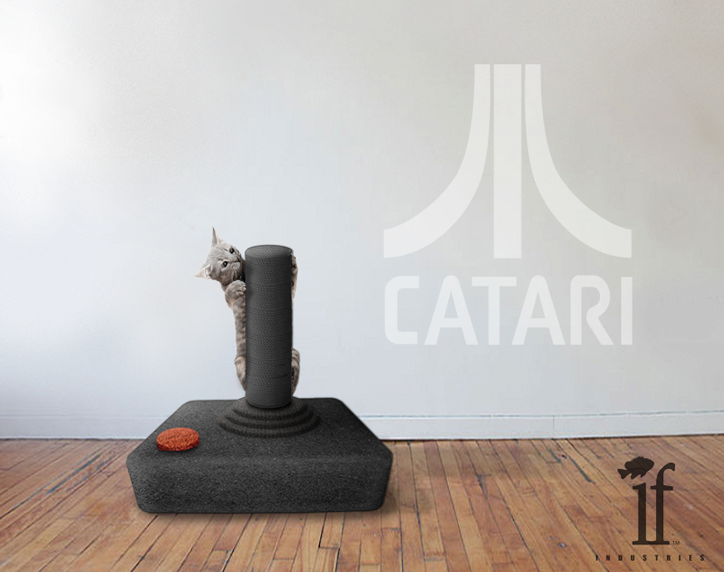 If Industries: CATARI - ATARI Joystick Cat Scratching Post