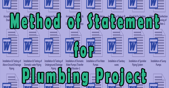 Plumbing Method of Statement Sample - Free Word Documents