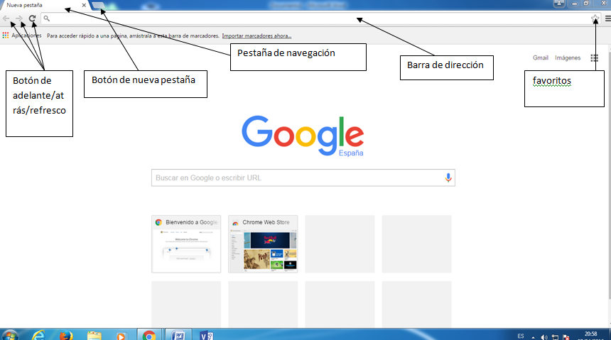 jairolavin: Partes principales del navegador Google Chrome
