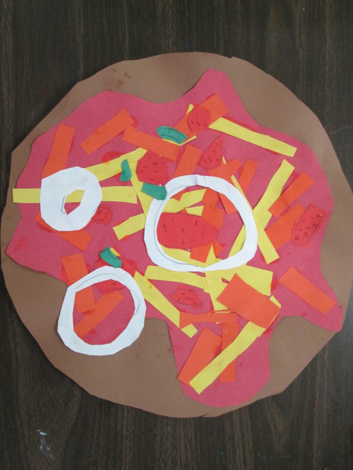 Art With A Smile: First Grade Pizza Collages at St. A