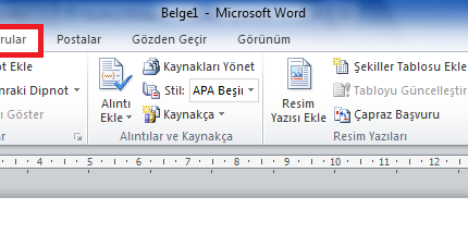 WORD , EXCEL , POWERPOINT TANITIMI: Microsoft Word Menü Sekmeleri: D ...