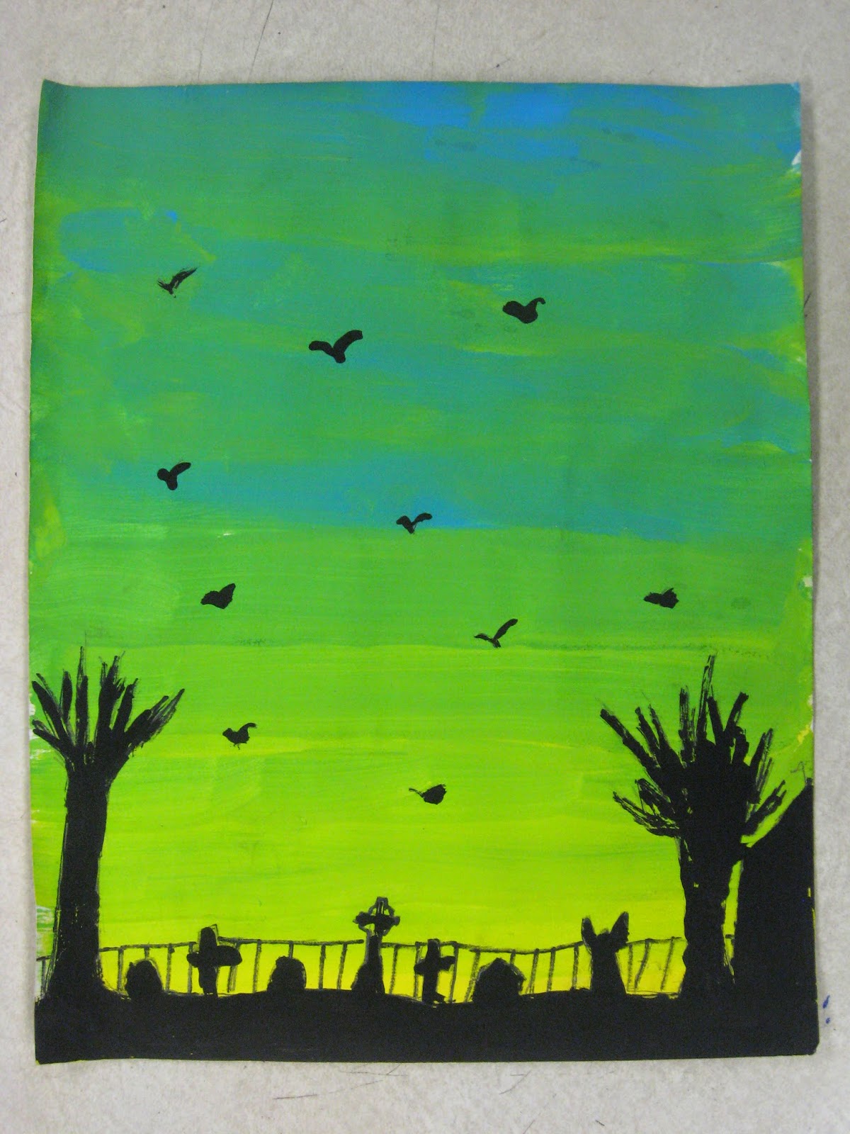 Miss Young's Art Room: 6th Grade Analogous Color Paintings