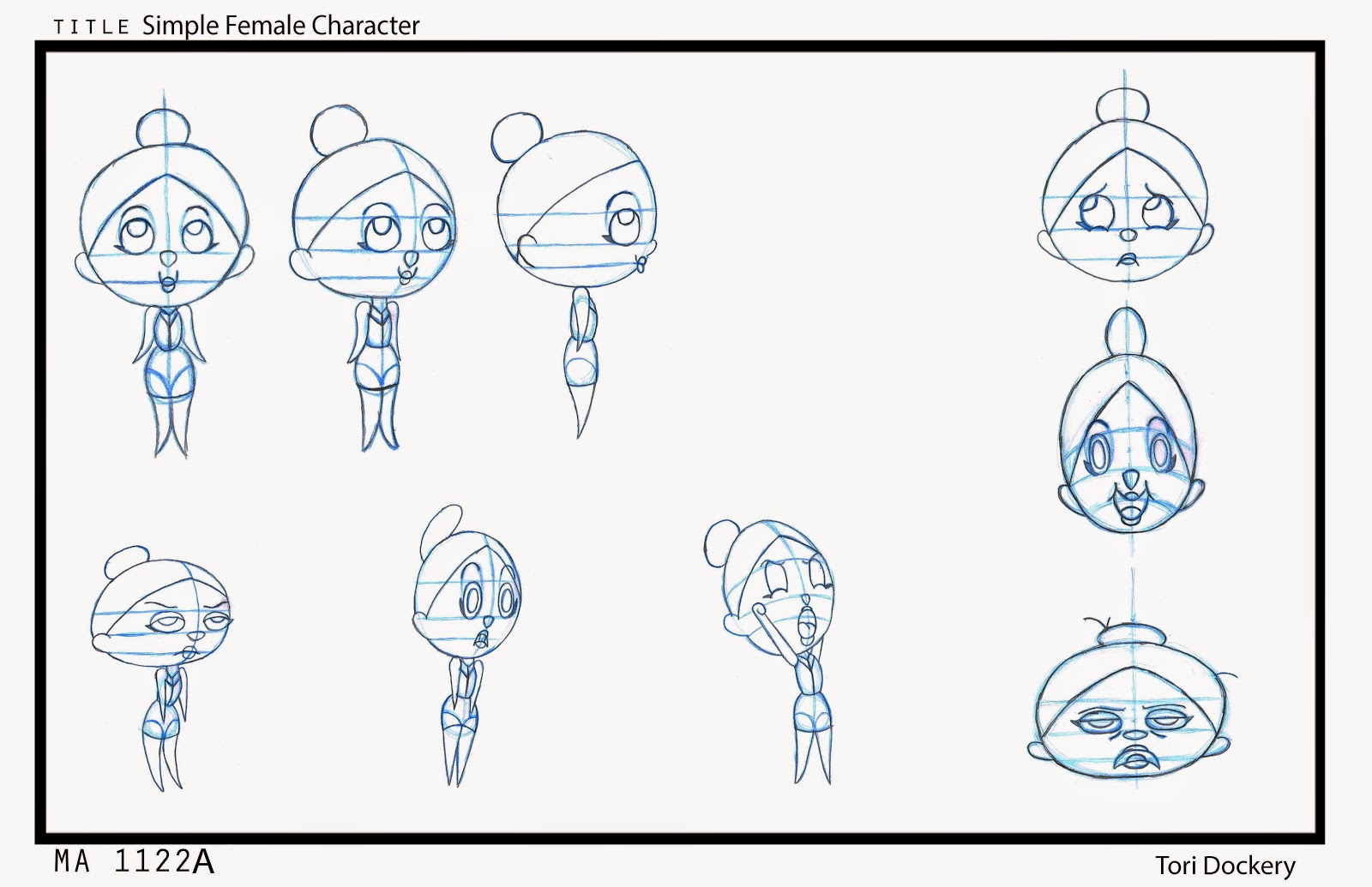 Tori Dockery's Portfolio: Character Design Project 1: Simple Female and ...