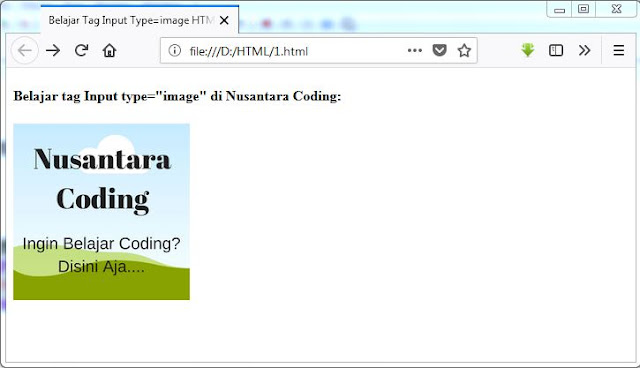Tutorial Form HTML Part 8: Fungsi dan Cara Penggunaan tag input type image