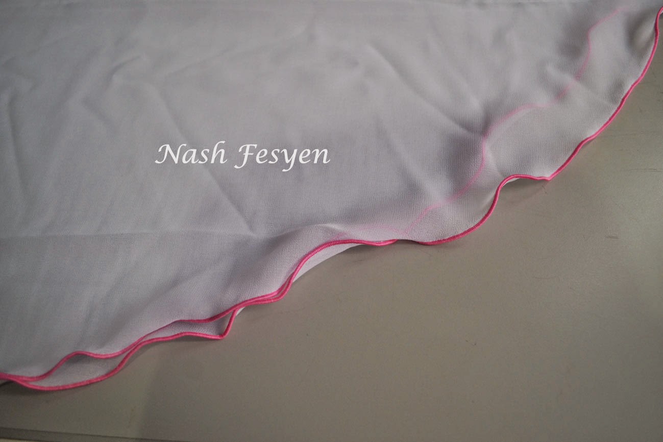 Nash Fesyen: Shawl Half Moon Jahitan Baby Seam