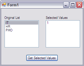 Code Seeker: Get SelectedValues from Listbox Control in VB.NET