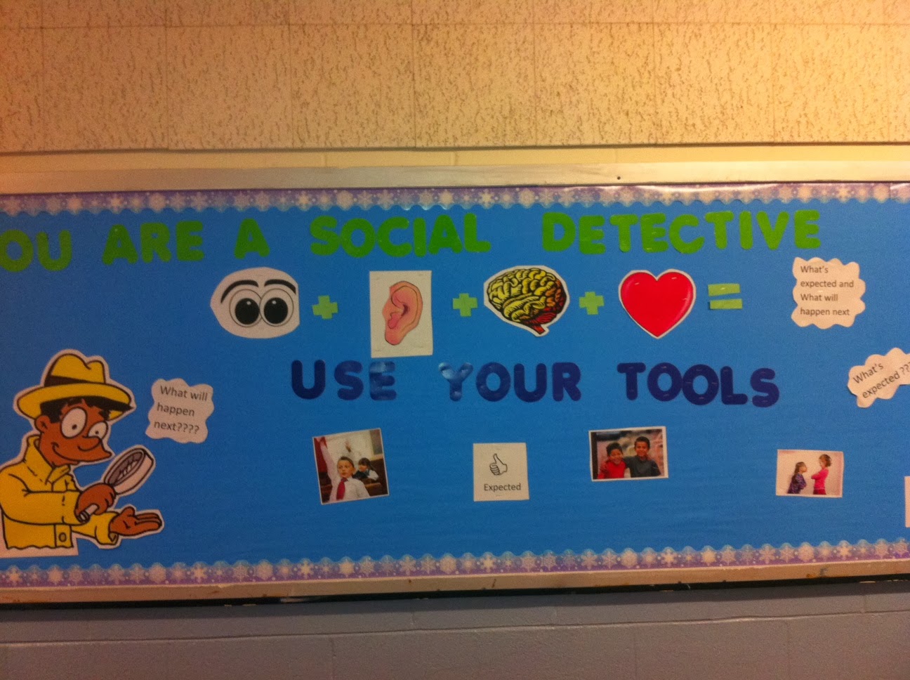 Mrs. Johnson's School Psychology blog: Social Detective Bulletin Board