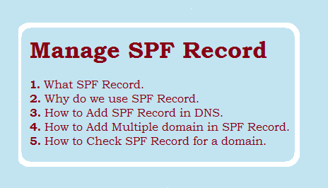 Manage SPF Record - How to add SPF Record? | Web Technology Experts Notes