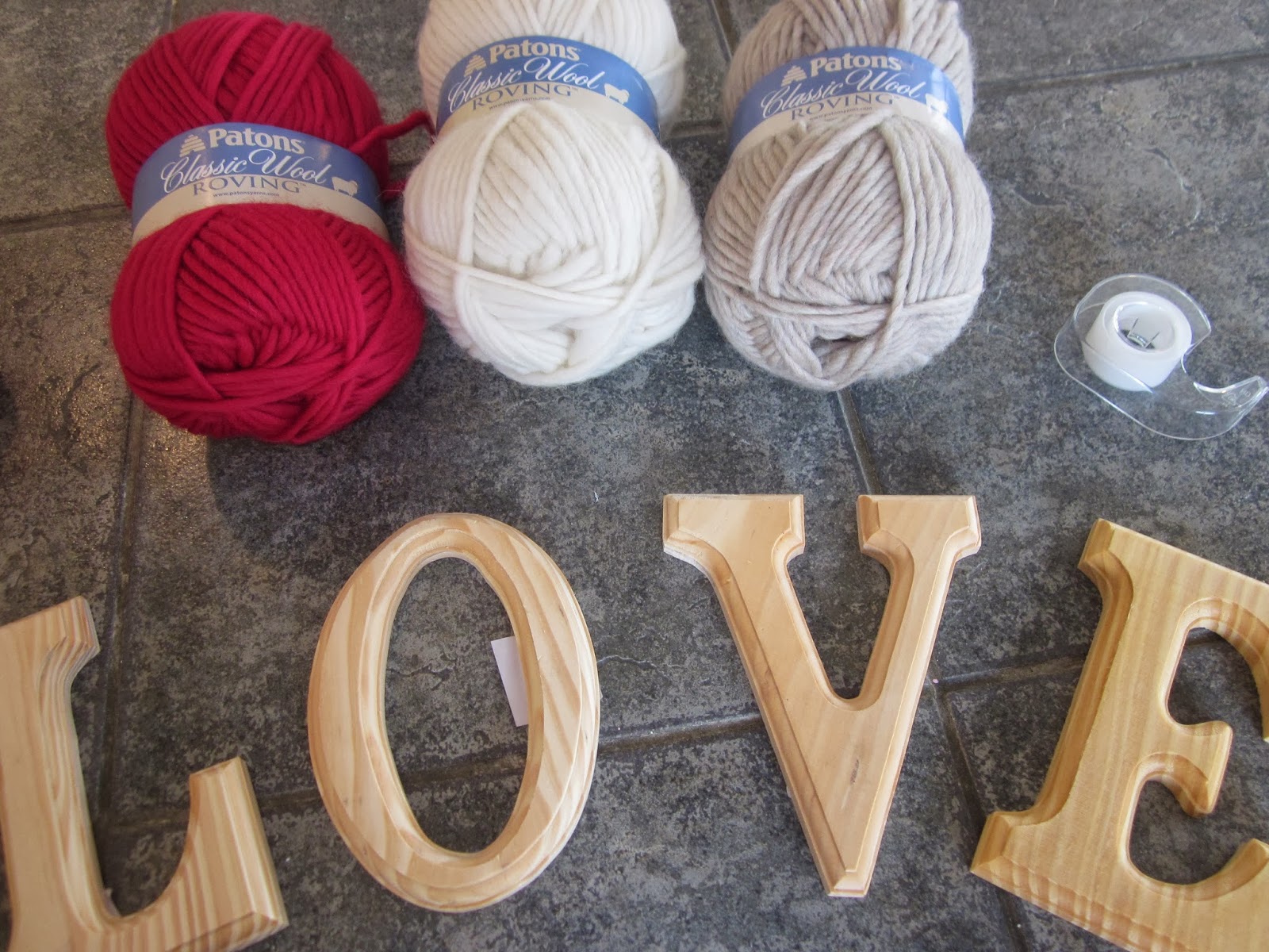 Queen B Creates: Yarn Wrapped Letters