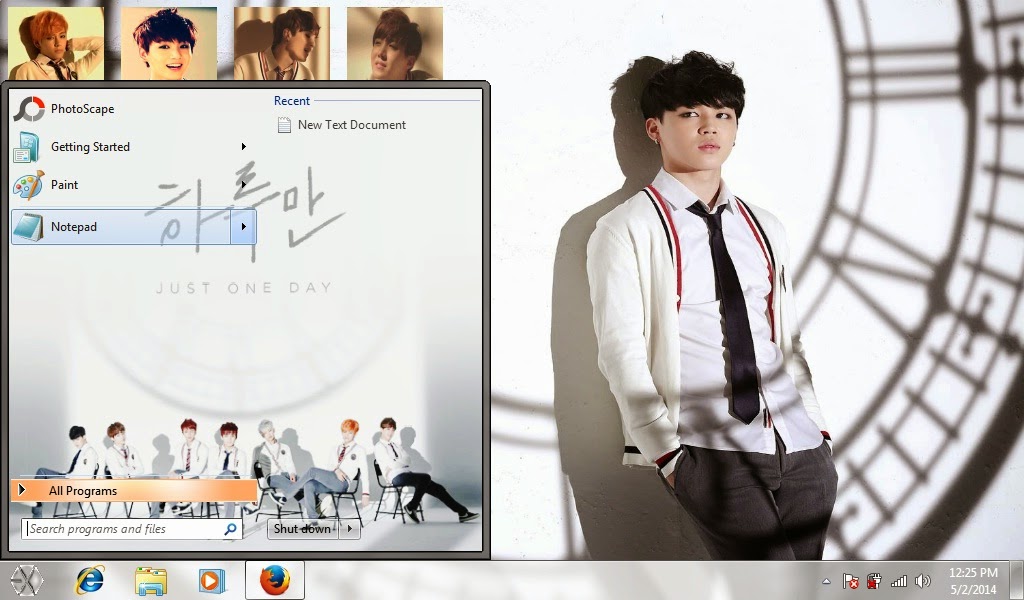 My Kpop Fanatik: BANGTAN BOYS (BTS) - JUST ONE DAY WINDOWS 7 THEME