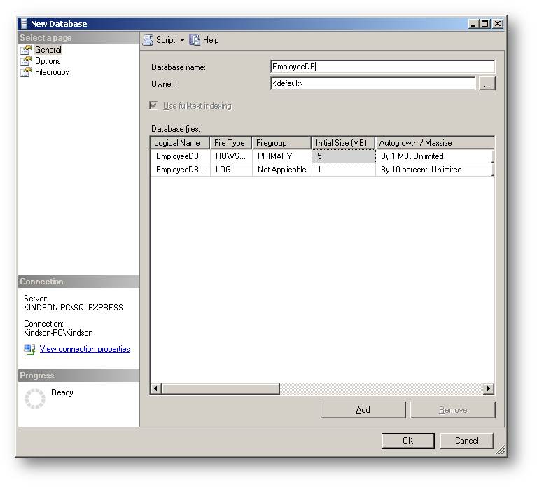 RESTful Web Services Tutorial 5 - Create Employee Database in MS SQL ...