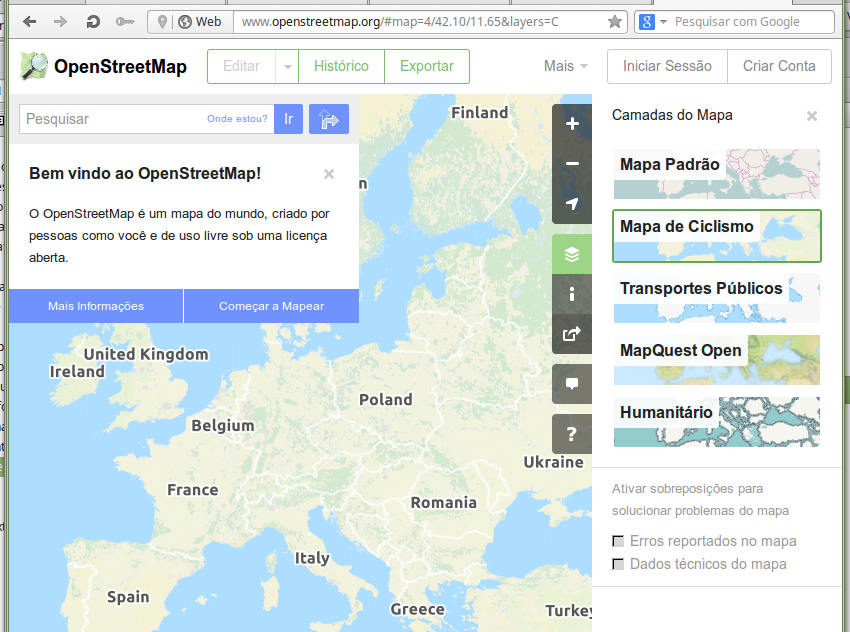 Sistemas de ordem: Open Street Map