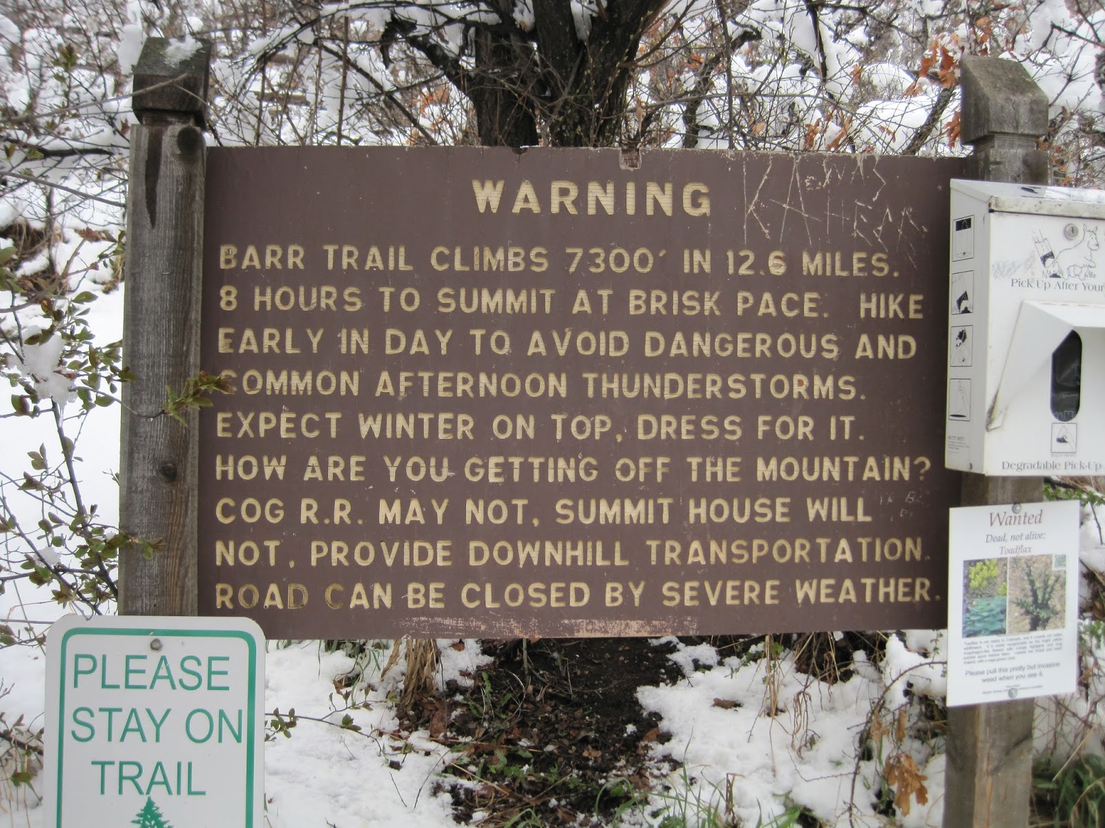 2016 hikes: Barr trail