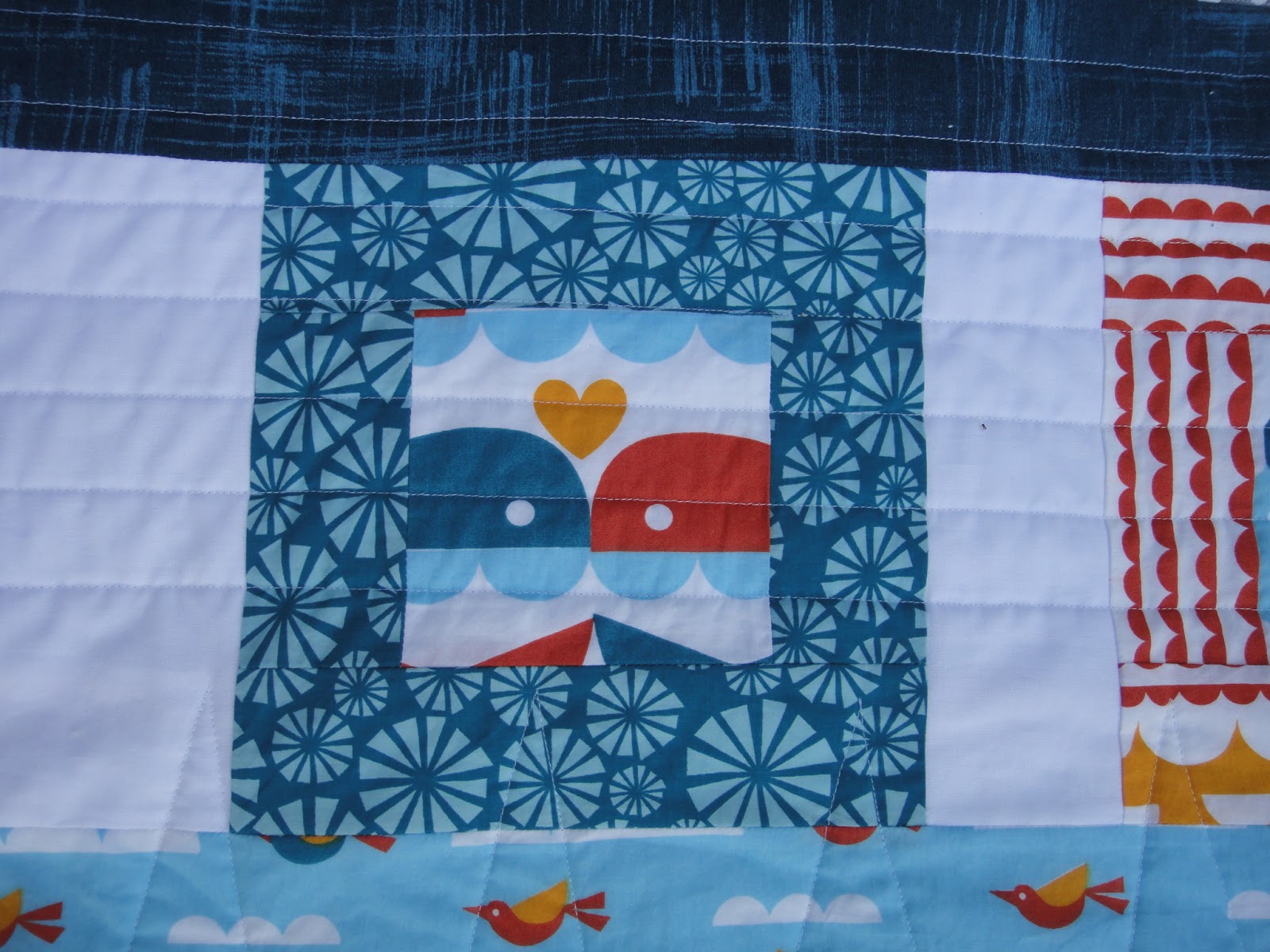 A Blue Sky Kind of Life: Marine Quilt finished!