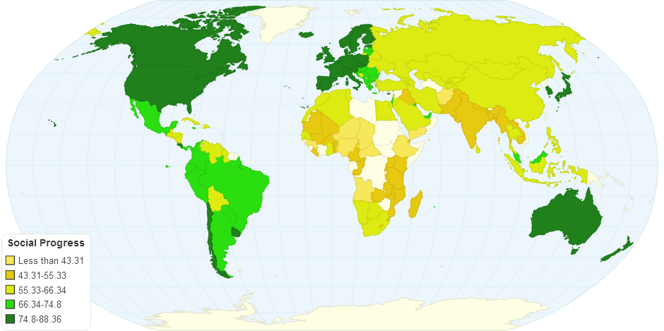 Social Progress Index (2015) - Vivid Maps