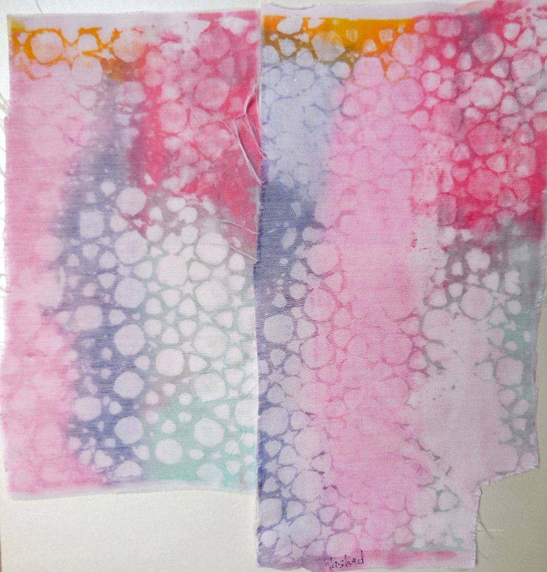 Creative days: Glue resist on fabric