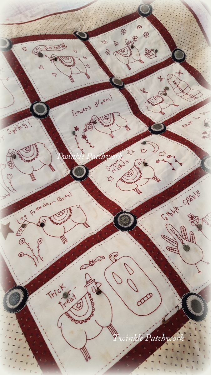 TWINKLE PATCHWORK: Redwork