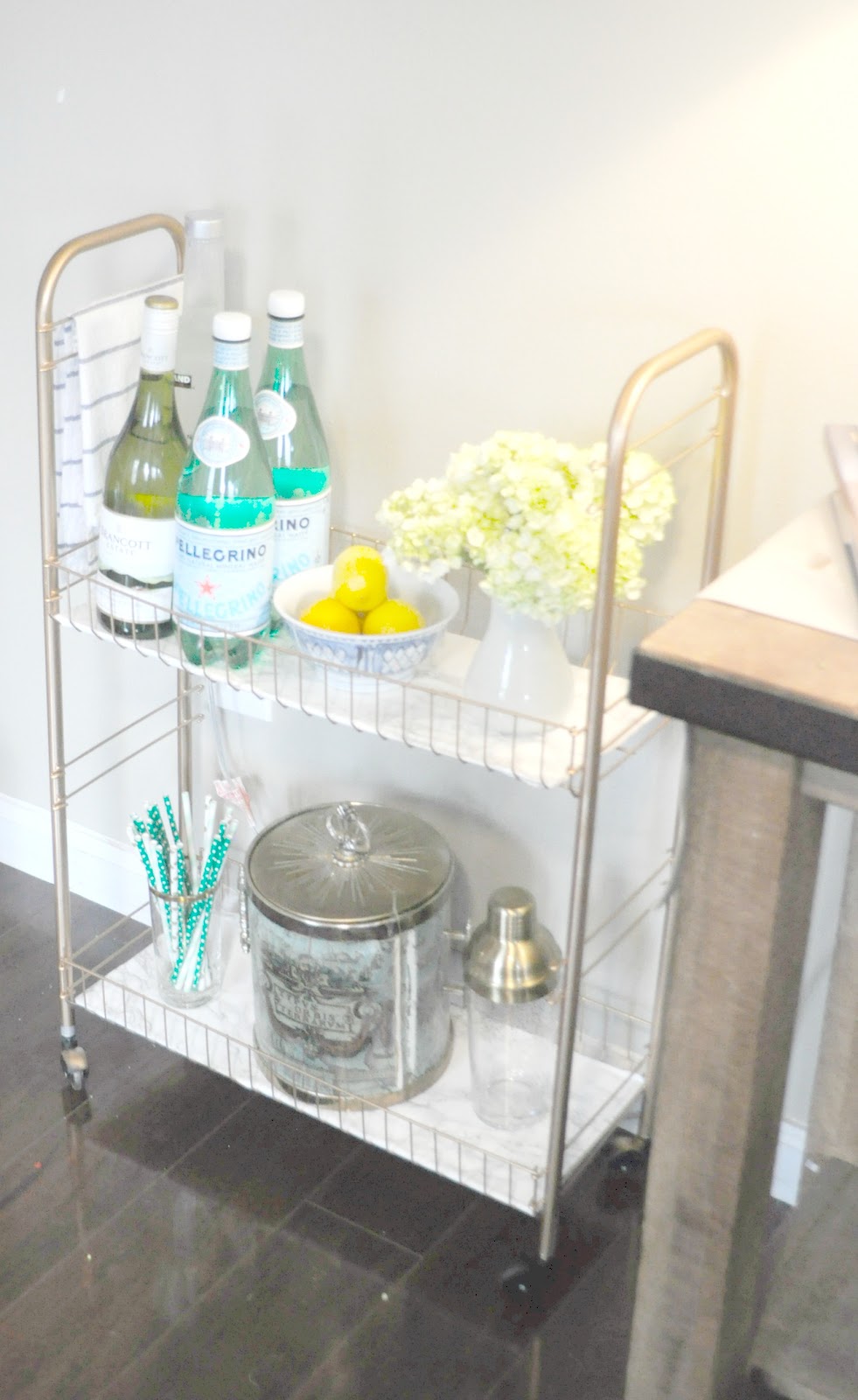 Thrifted Cart Turned Bar Chic - Live Pretty on a Penny