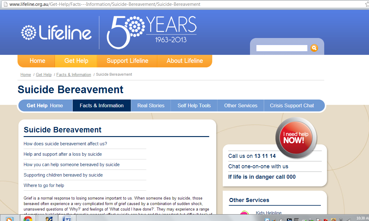 Student Support Services: Grief and Loss