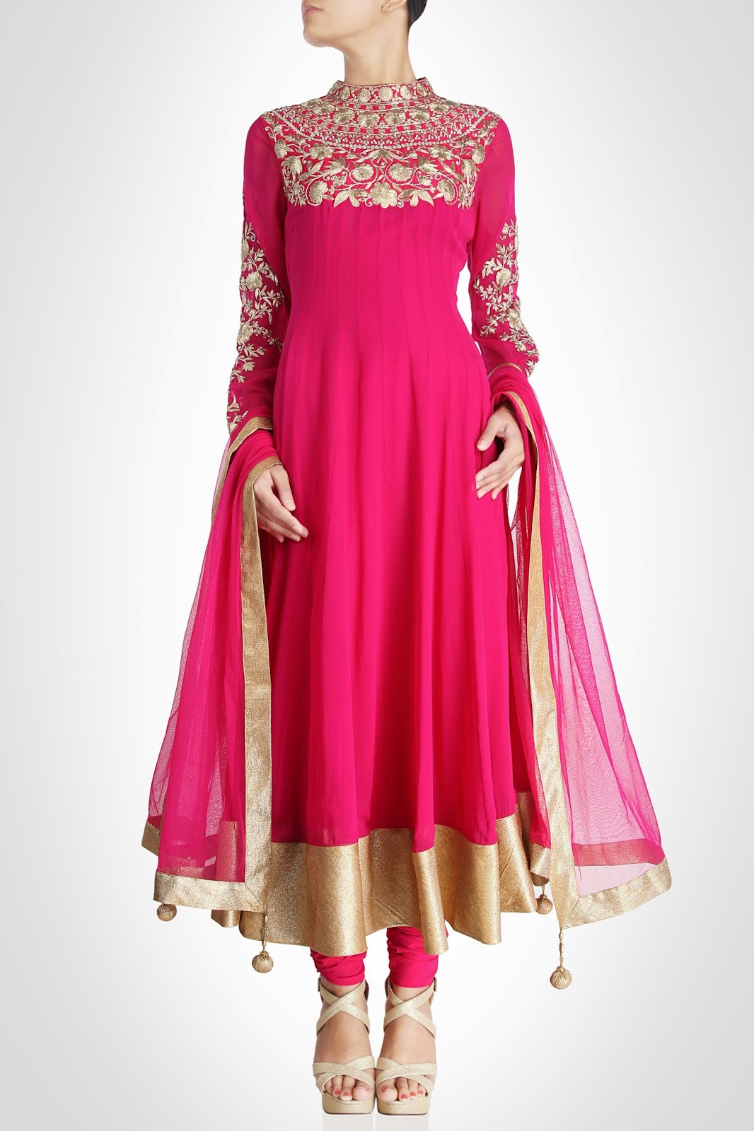 Exquisite Anarkali Designs 2014 Designer Gotazari - latest fashion