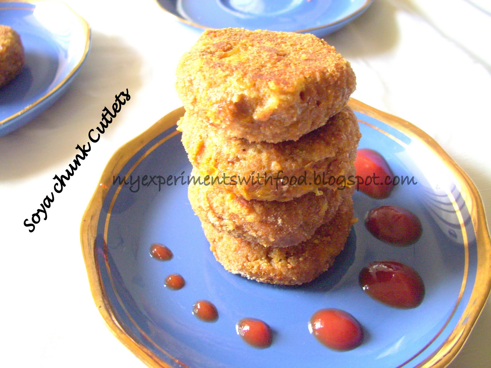 My Experiments With Food: Soya chunks - bread fruit cutlets