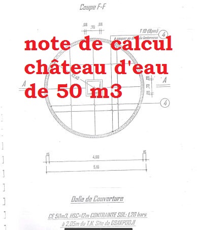 note de calcul château d'eau de 50 m3