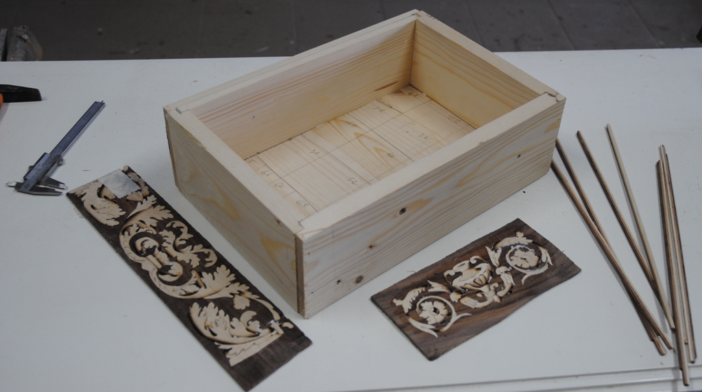 Appunti sull'intarsio ligneo: corso di tarsia cofanetto intarsiato Samuel