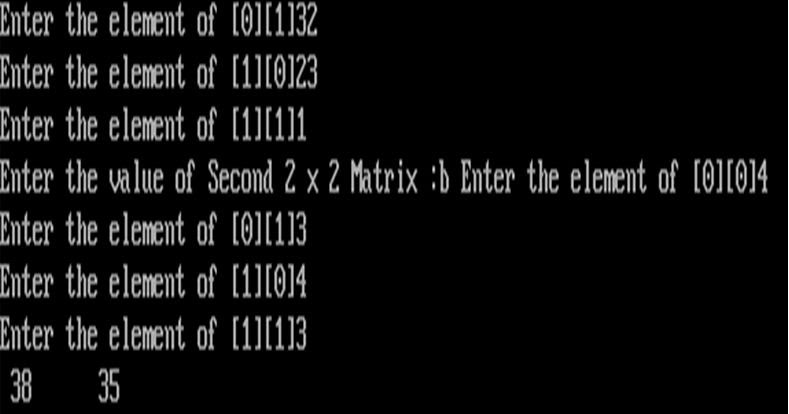 A C Program of Sum of Two Matrix