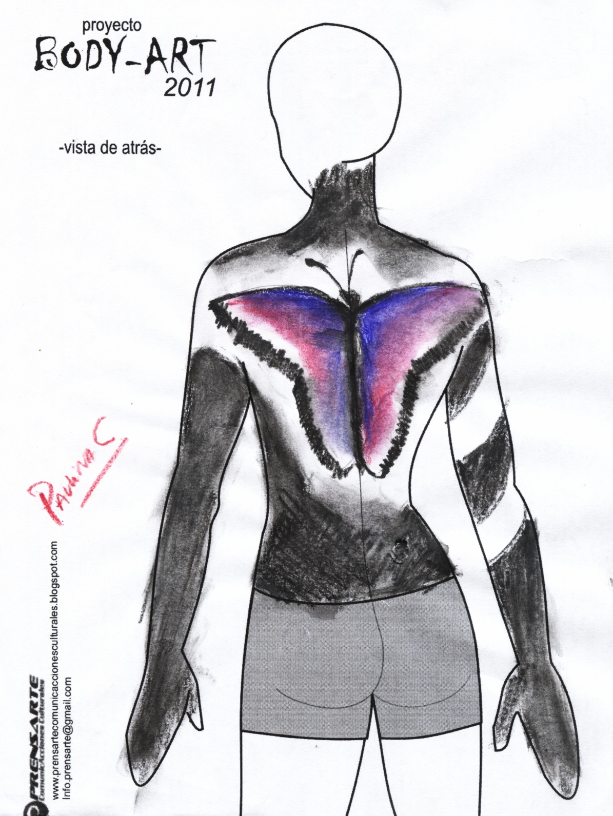 Proyecto BodyArt: Bocetos Body-Art 2011 - PAULINA CHIAVASSA