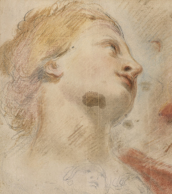 Spencer Alley: Italian Figures and Faces (Drawings) - 17th century