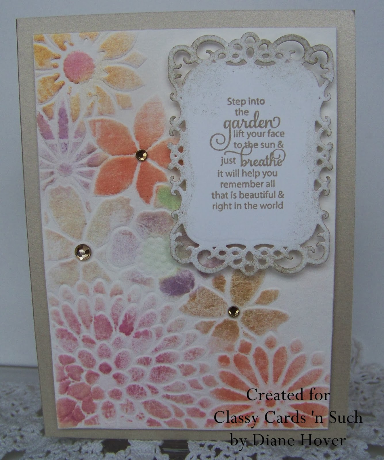 Classy Cards 'n Such: Corner Garden Beauty