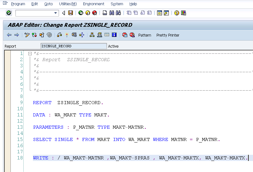 Fetching Single Record From Database