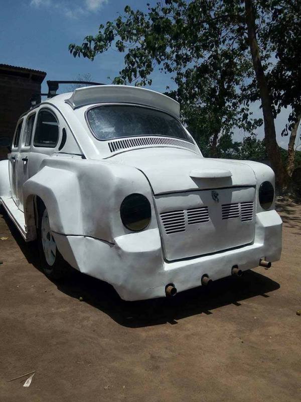 WONDER! Benue man redesigns 'Tortoise Car' into ‘Rolls Royce’ (PHOTOS ...