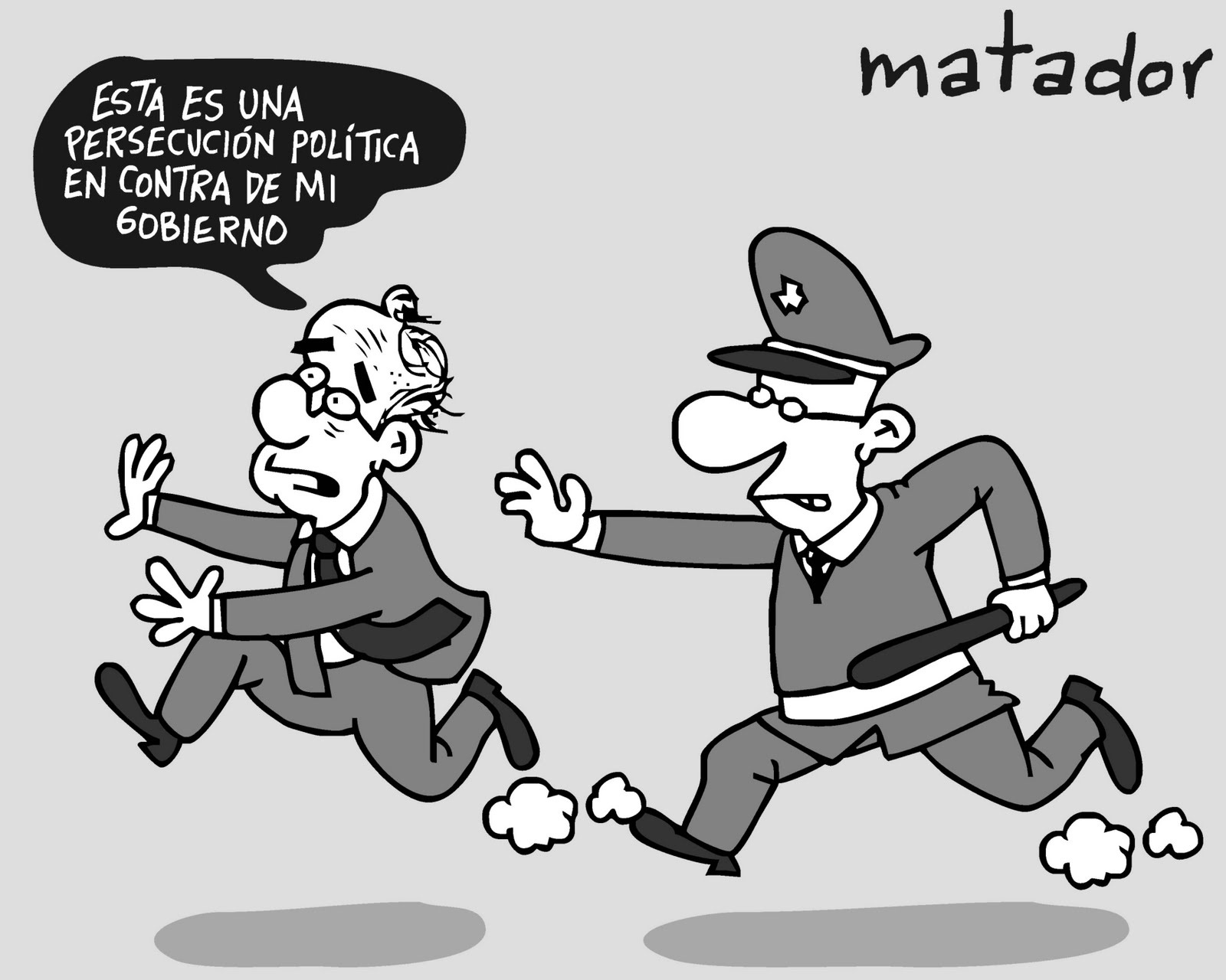 matador cartoons: Persecución