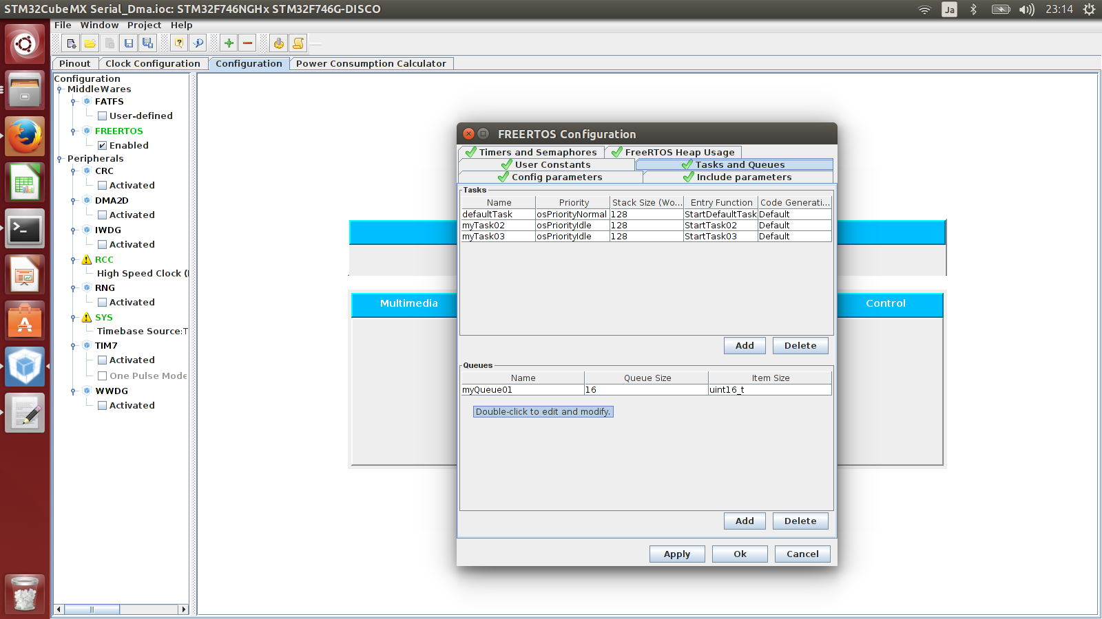 Stm32cubemx Free RTOS Exmaple (Task and queue) - Ngolongtech