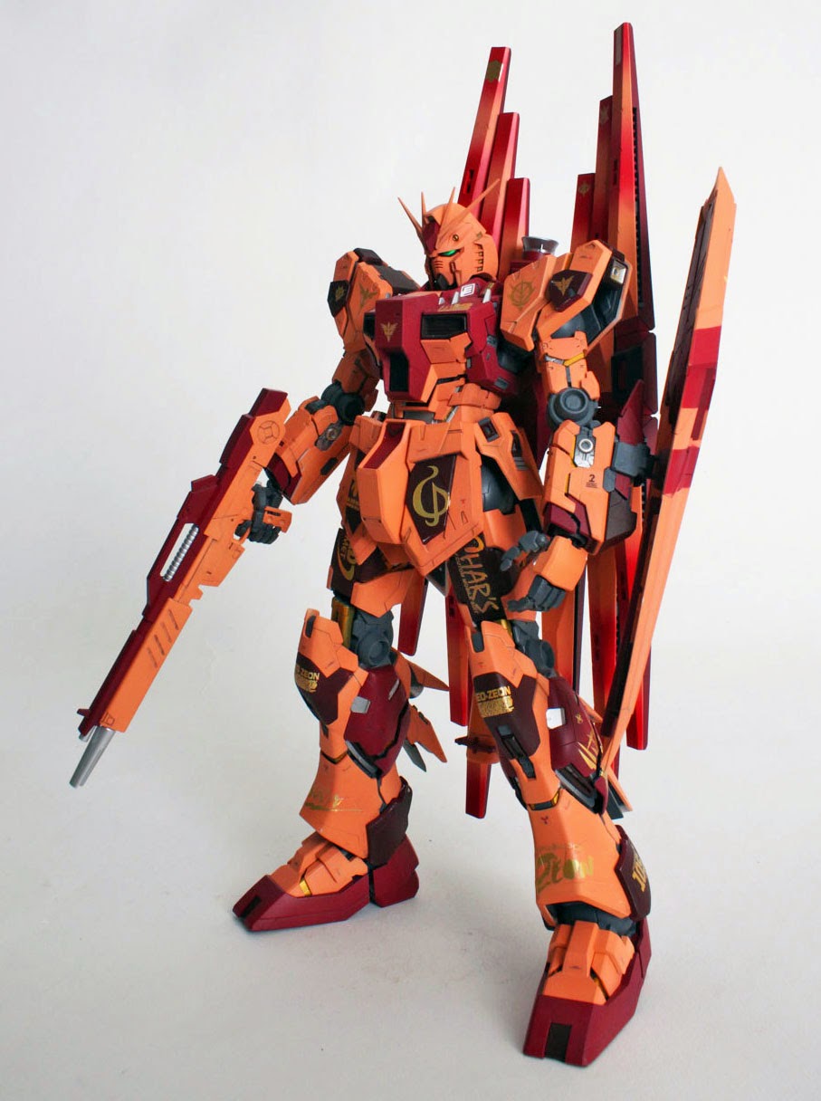 GUNDAM GUY: MG 1/100 MSN-04 Sazabi Ver Ka 'Gundam Colors' + Nu Gundam ...