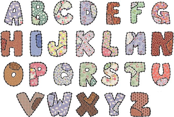 Alfabetos para patchwork - Imagui