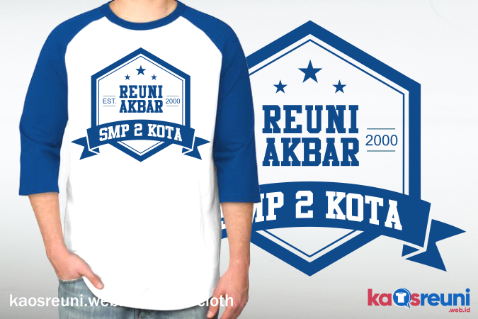 Reuni Akbar SMP 2 Kota Kaos Oblong - Raglan // Sablon Desain Kaos Reuni ...