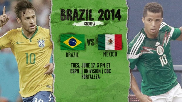 Watch Mexico vs Brazil live 2014 FIFA WORLD CUP on 17 June 2014 ...