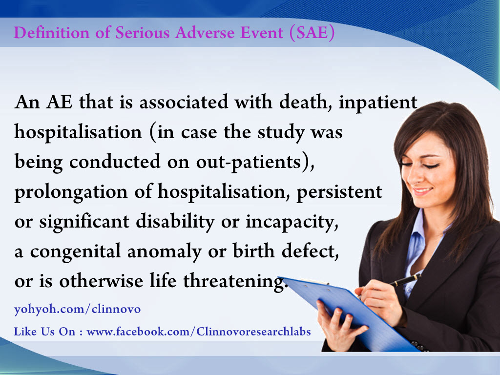 Clinnovo News Definition Of Serious Adverse Event SAE clinnovo-news-definition-of-serious-adverse-event-sae