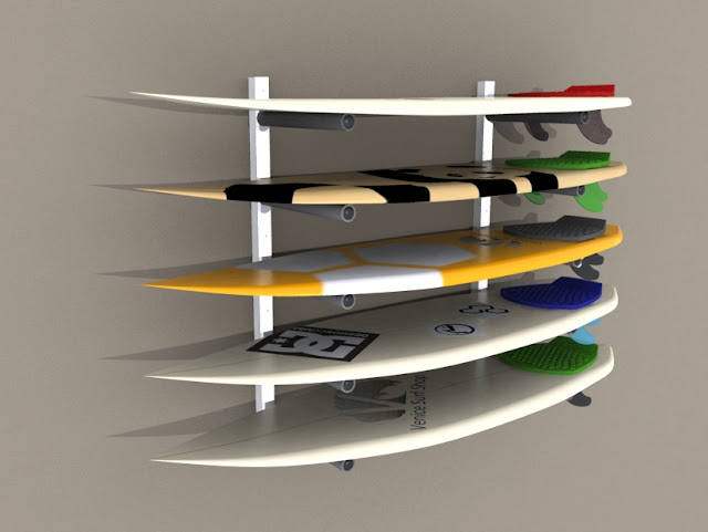 Venice Surf Racks - Surfboard Wall Racks: 5 Surfboard Wall Racks